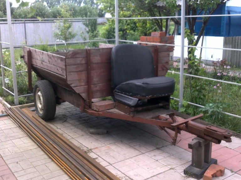Прицеп для мотоблока собственными руками